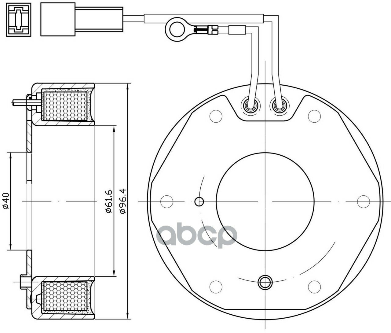 Катушка эл/магн. компрессора кондиц. LUZAR арт. LMCC 0701