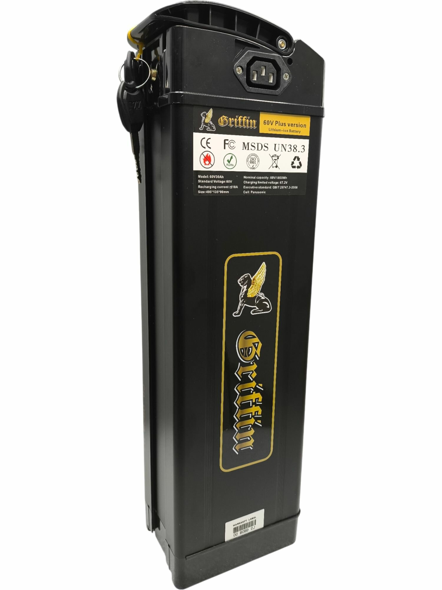 Аккумулятор Griffin 60V 30Ah для электровелосипеда колхозник/монстер, черный