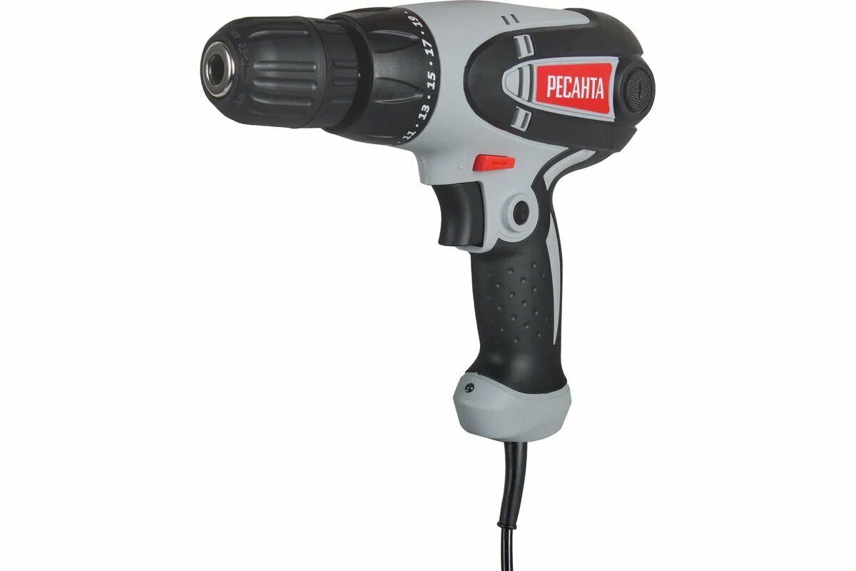 Сетевая дрель-шуруповёрт Ресанта СШ-550-1, быстрозажимной патрон, без аккумулятора