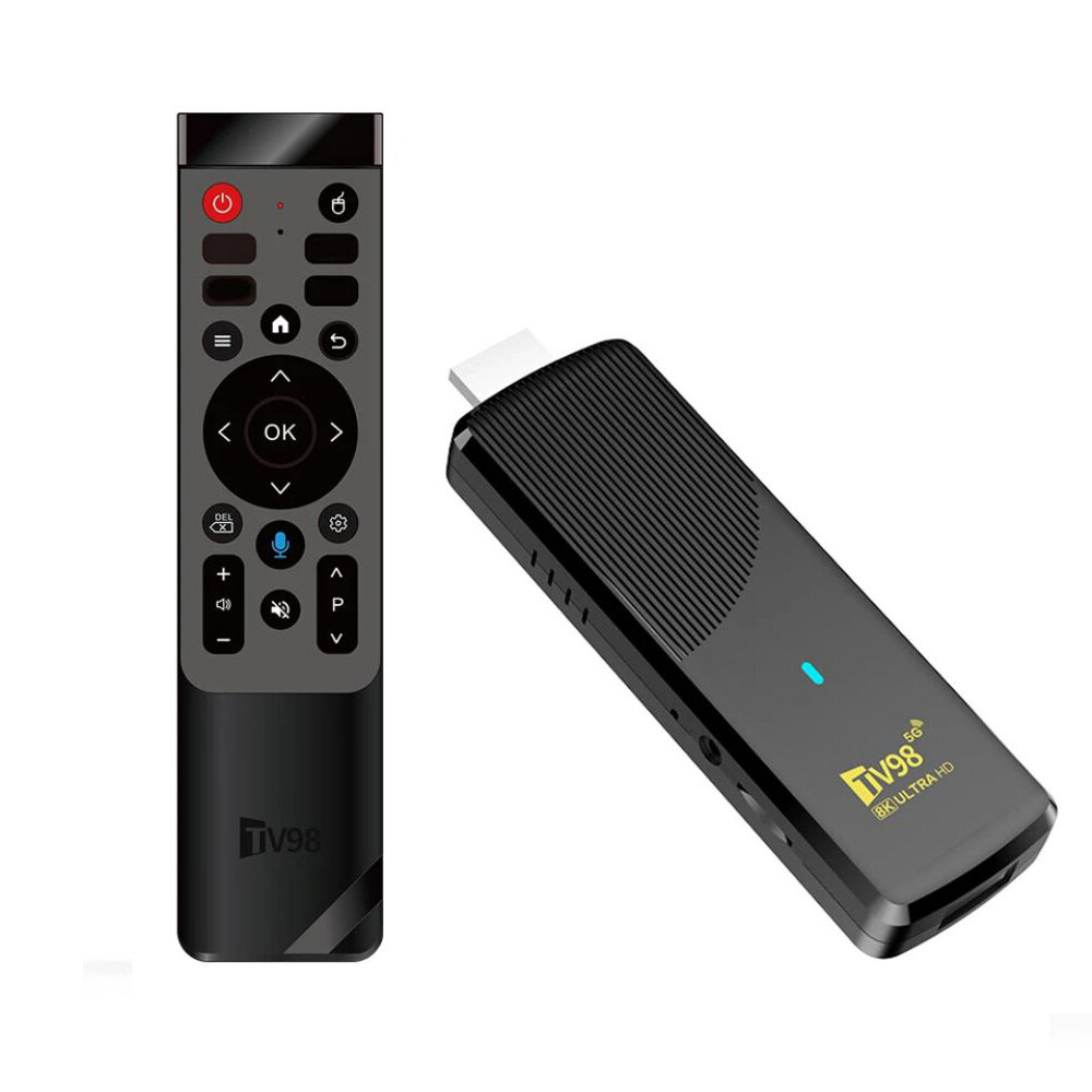 TV98 ATV X9 TV Stick Android 14 Full HD 4K 8K 8 ГБ 128 ГБ 4G 5G WiFi 6 Голосовое управление BT5.0 Allwinner H313 Видео Медиаплеер IPTV