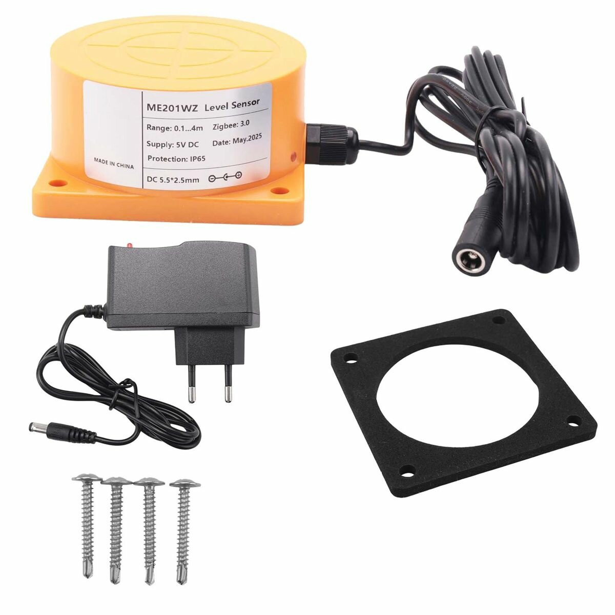 Ультразвуковой датчик уровня воды в резервуаре Tuya Smart ZigBee с вилкой ЕС