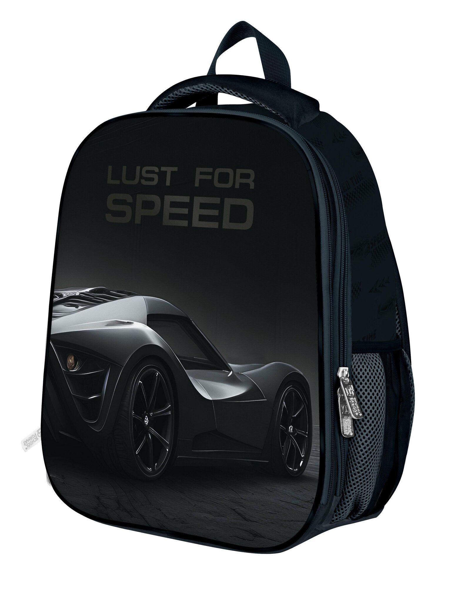 Ранец ERGONOMIC LIGHT 2 "жажда скорости" 2 отд, 38*29*19см, жестк. каркас, с брелком