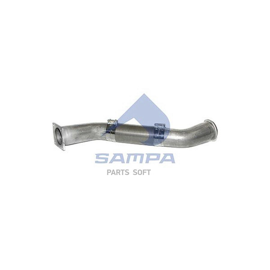 Труба гофрированная глушителя передняя! d127мм\ DAF XF95 от официального дистрибьютора, SAMPA, артикул 050464