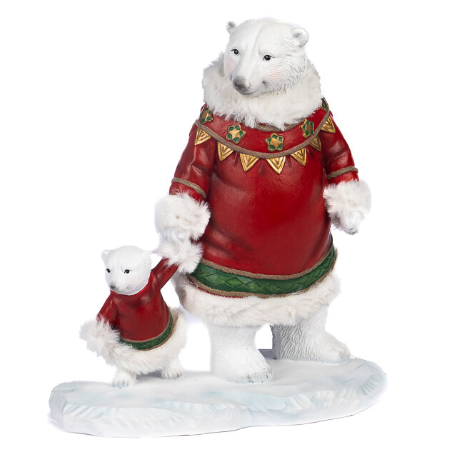 Декоративная фигурка Мишка с Мамой - Арктическая Прогулка 26 см, Goodwill, D43232
