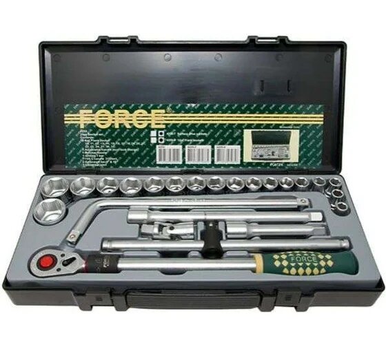 Набор торцевых 6-гранных головок 3/8 в кейсе, (47 пр), WORKPRO