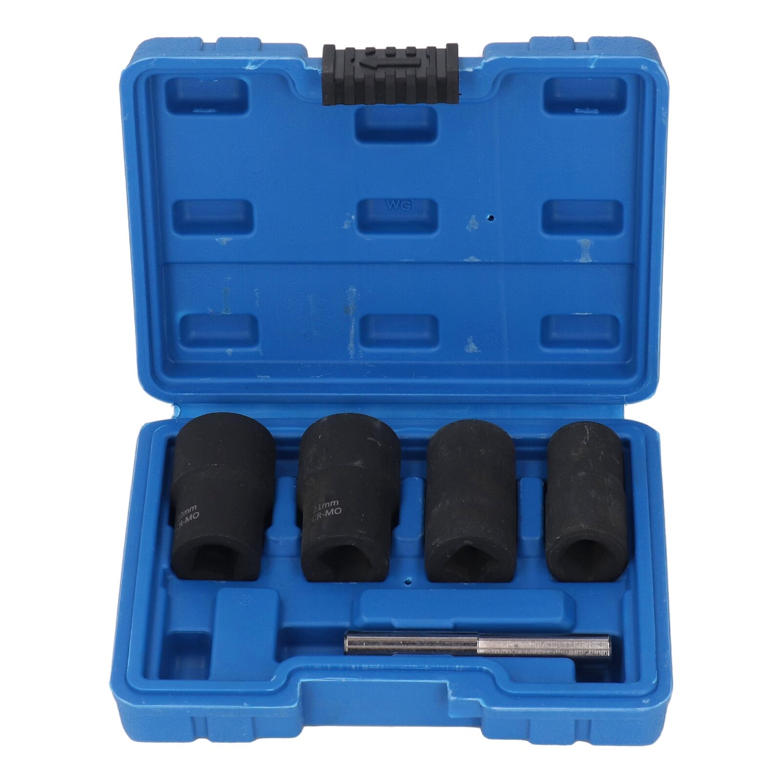 Набор из 5 экстракторов болтов, ударный инструмент для снятия гаек с приводом 1/2 дюйма, метрический, 17 мм, 19 мм, 21 мм, 22 мм, хромомолибденовая сталь, матовый тип