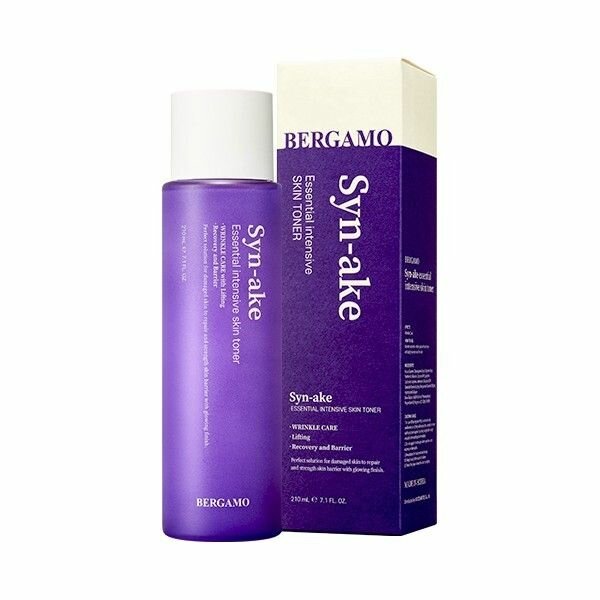 Bergamo Антивозрастной тонер с пептидами для интенсивного ухода Syn-ake Essential Toner