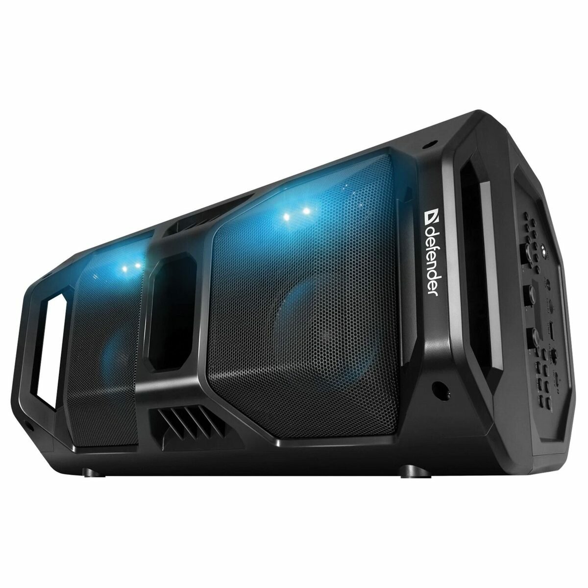 Колонка портативная Defender Rage, 2.0, 50 Вт, Bluetooth, FM-тюнер, microSD, черная (65109)