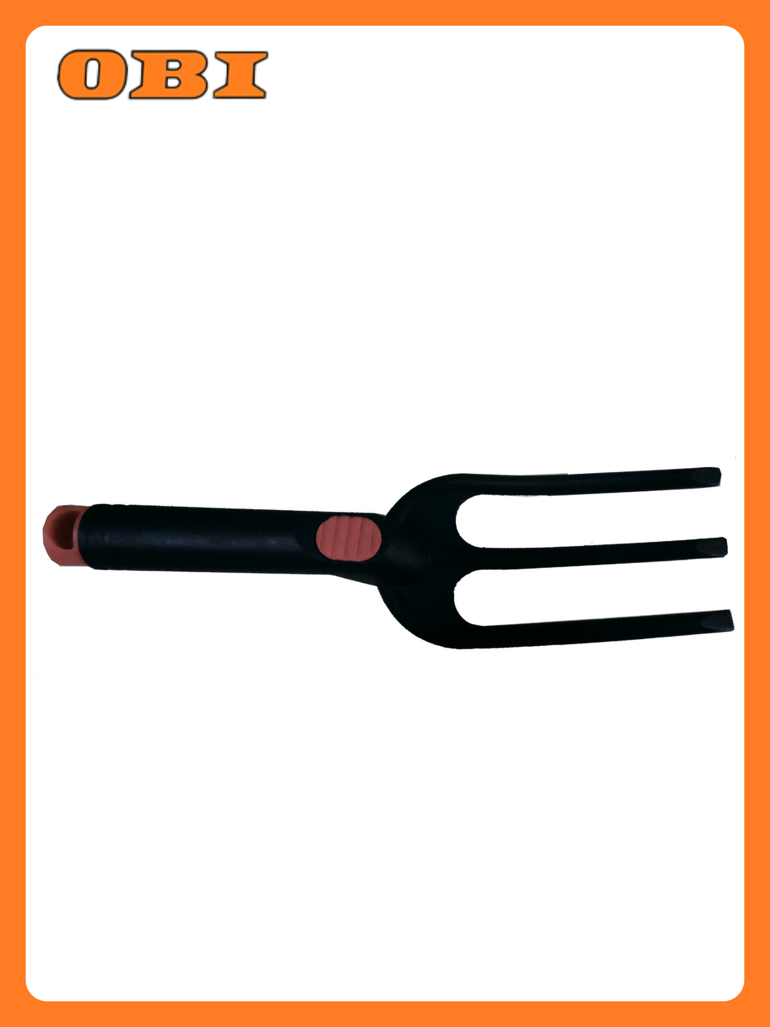 Вилка садовая LUX-TOOLS, трехзубчатая, пластик, длина 27 см, черная