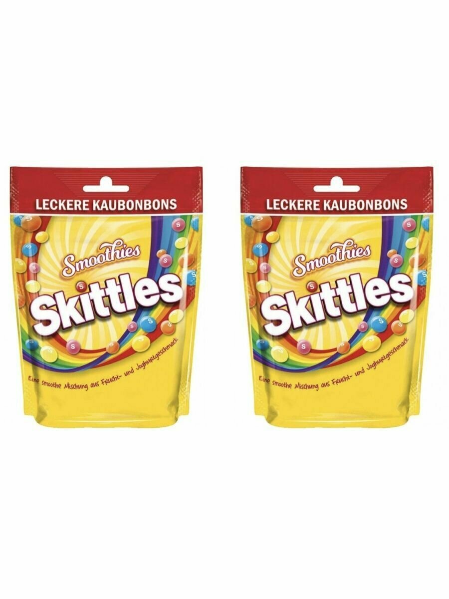 Драже Skittles Smoothies (Скитлс Смузи), 2 штуки по 136 гр, (Ирландия)