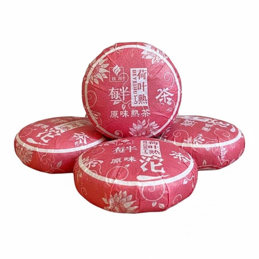 Чай черный Шу Пуэр Мини То Ча с лотосом прессованный 5 г