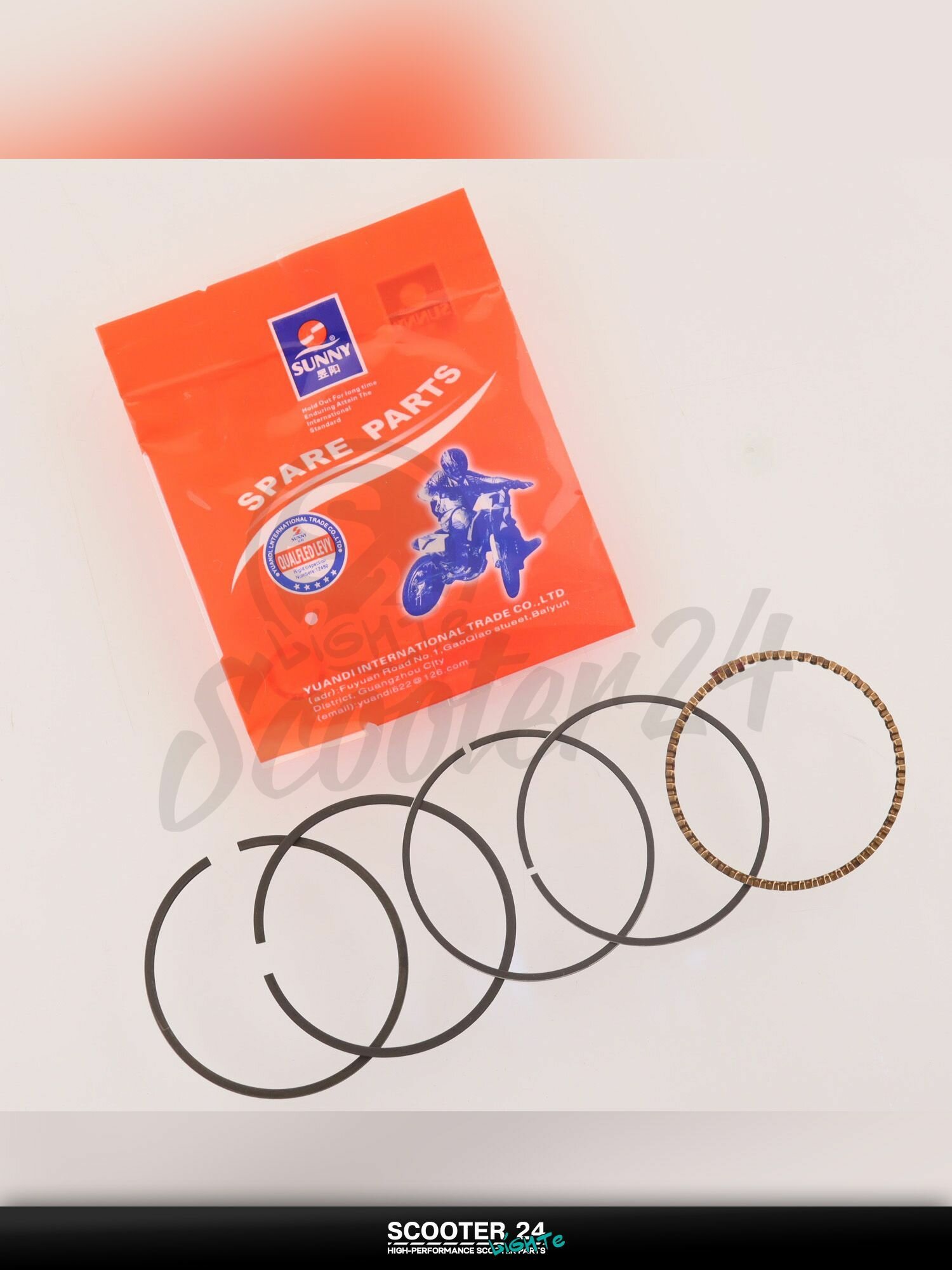 Кольца комплект комплект 150FMG на мопед и мотоцикл на мотоцикл и мопед Alpha, Delta / Альфа Дельта / Альфа Дельта 100 кубов . STD ( 50,00) "SUNY" (mod.B)