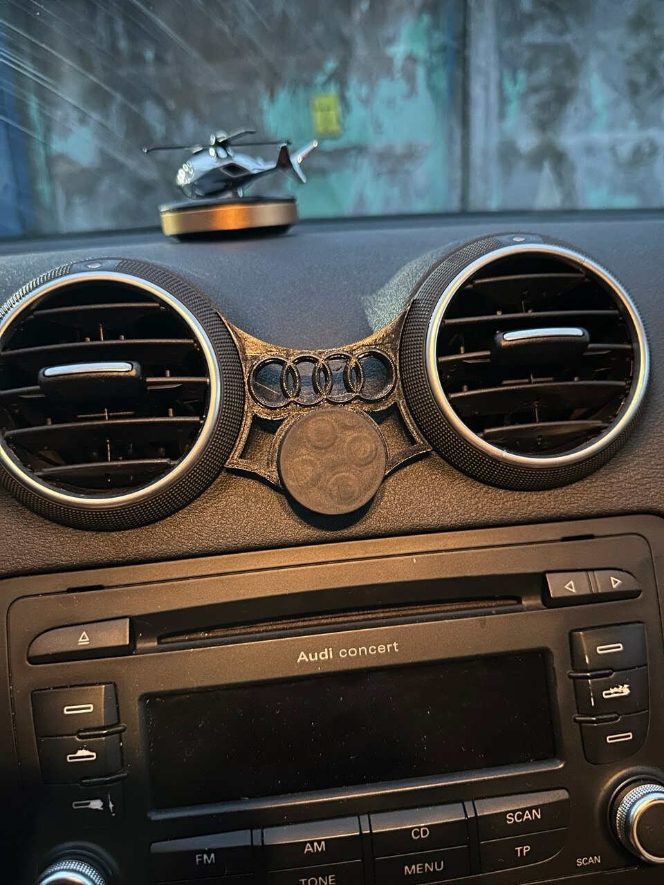 Держатель для телефона, магнитный, для Audi A3, черный, пластик