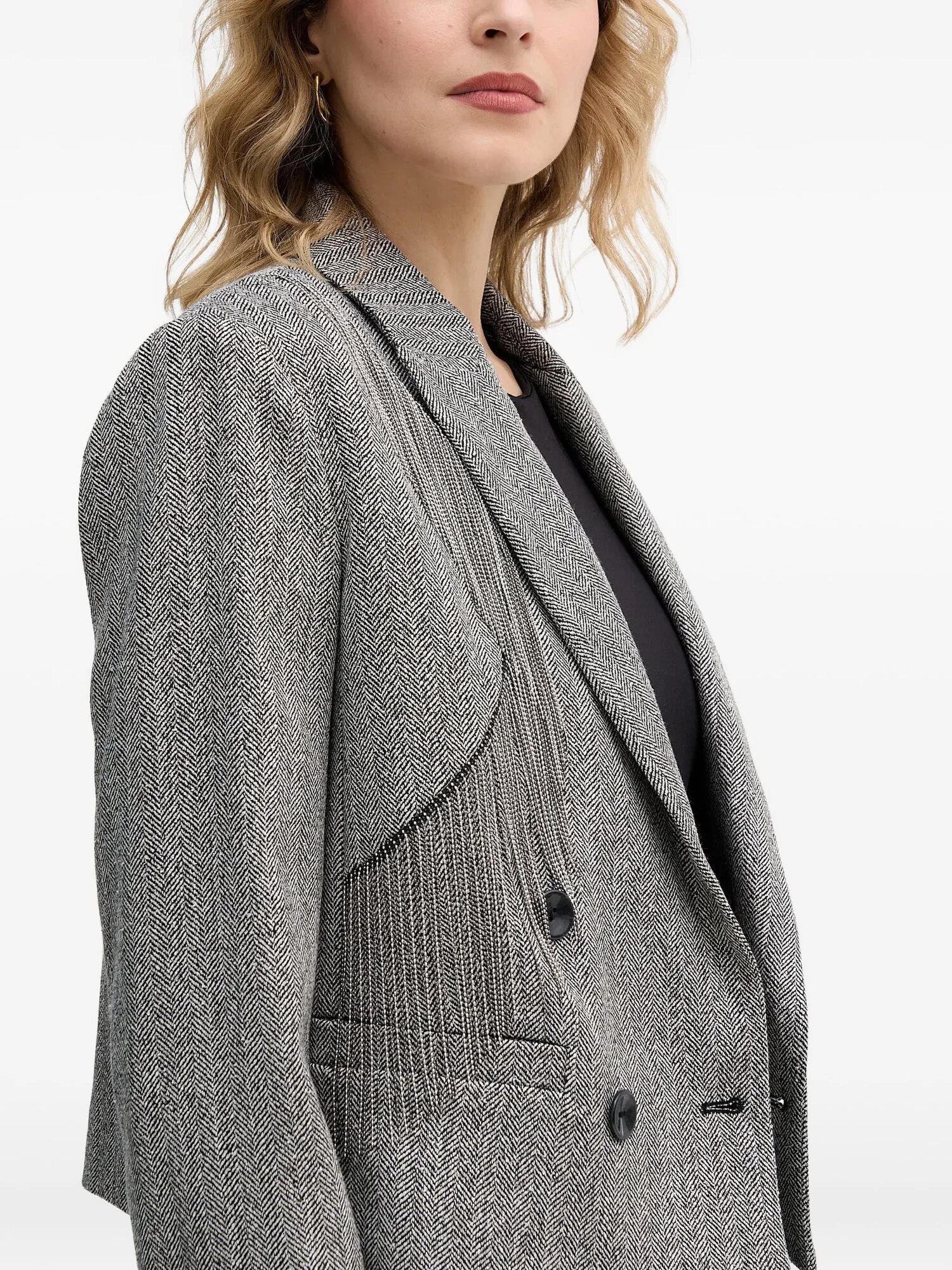 Куртка Sisley Herringbone-pattern jacket, размер 44 — фото 1