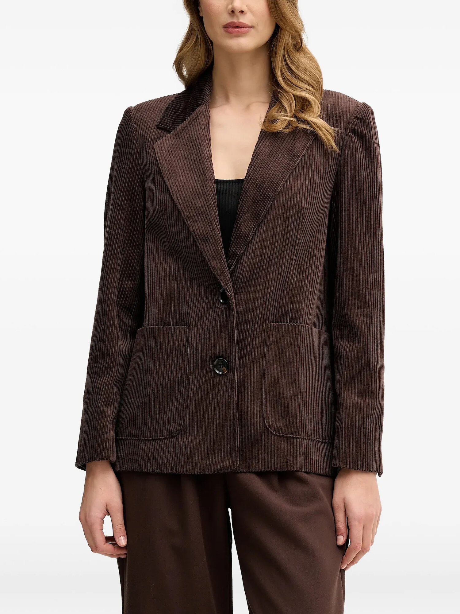 Пиджак Corduroy-texture button-fastening blazer