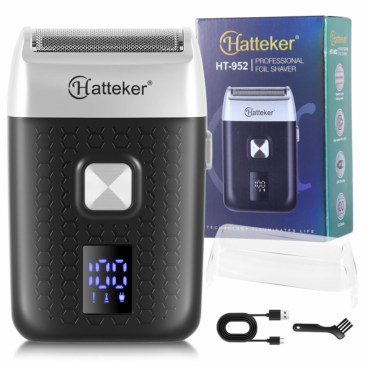 HATTEKER Электробритва HT-952, черный