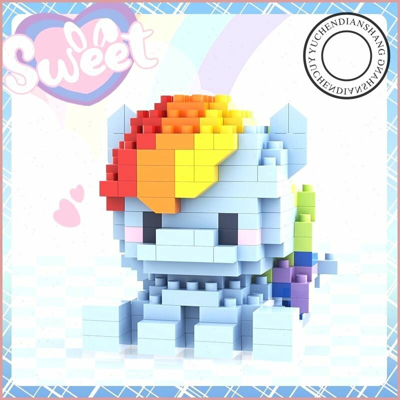 Строительные блоки из микрочастиц My Little Pony, головоломка ручной работы, украшения для кукол