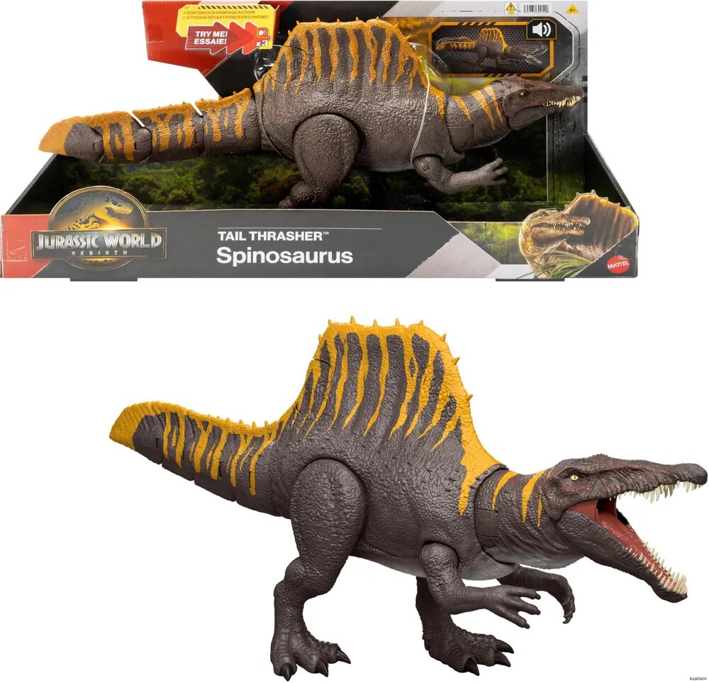 Mattel Jurassic World Rebirth Thrasher Динозавр спинозавр JGB57 ABS