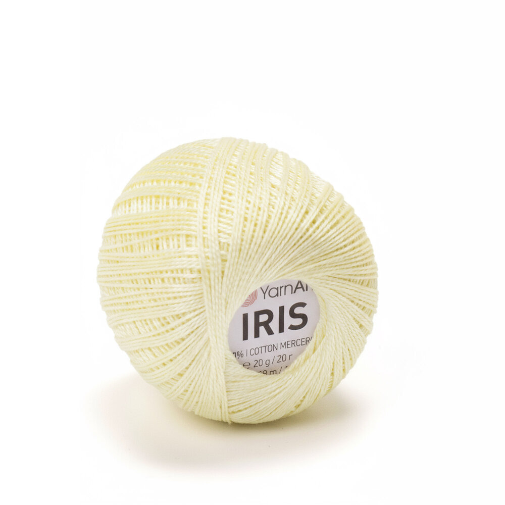 Пряжа для вязания YarnArt Iris 912 светло-жёлтый 2 шт 20 гр/138 м 100% мерсеризованный хлопок