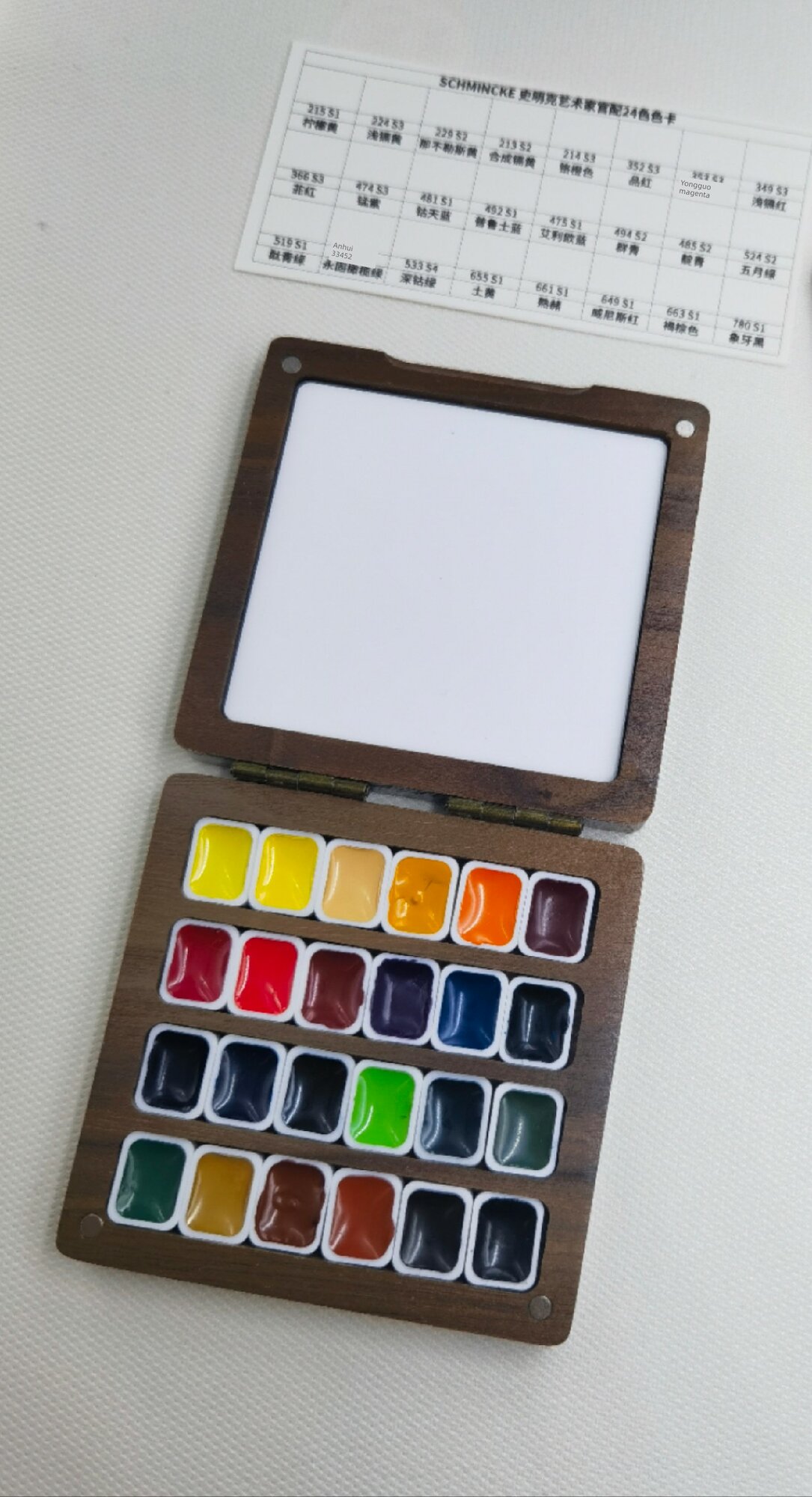 Немецкая акварельная краска Schminke, дополнительная упаковка, набор для новичков начального уровня, 24-цветная