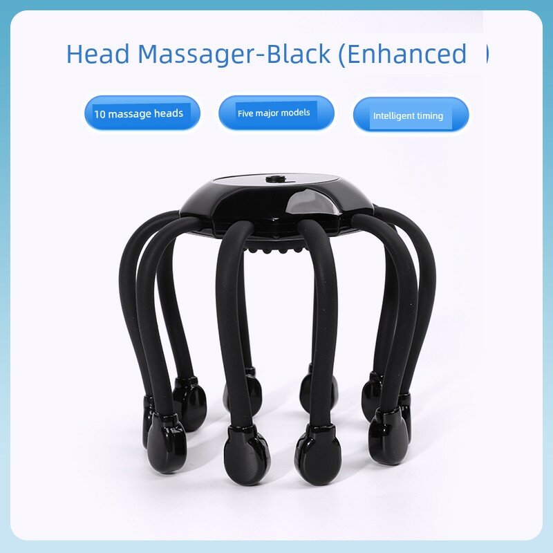 Массажер для головы в форме осьминога, полностью автоматический многомерный вибрационный массажер для кожи головы,
