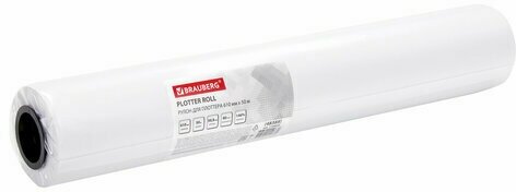 5 шт. Бумага широкоформатная рулон для плоттера, 610 мм х 50 м х втулка 50,8 мм, 80 г/м2, белизна CIE 146%, BRAUBERG, 110455
