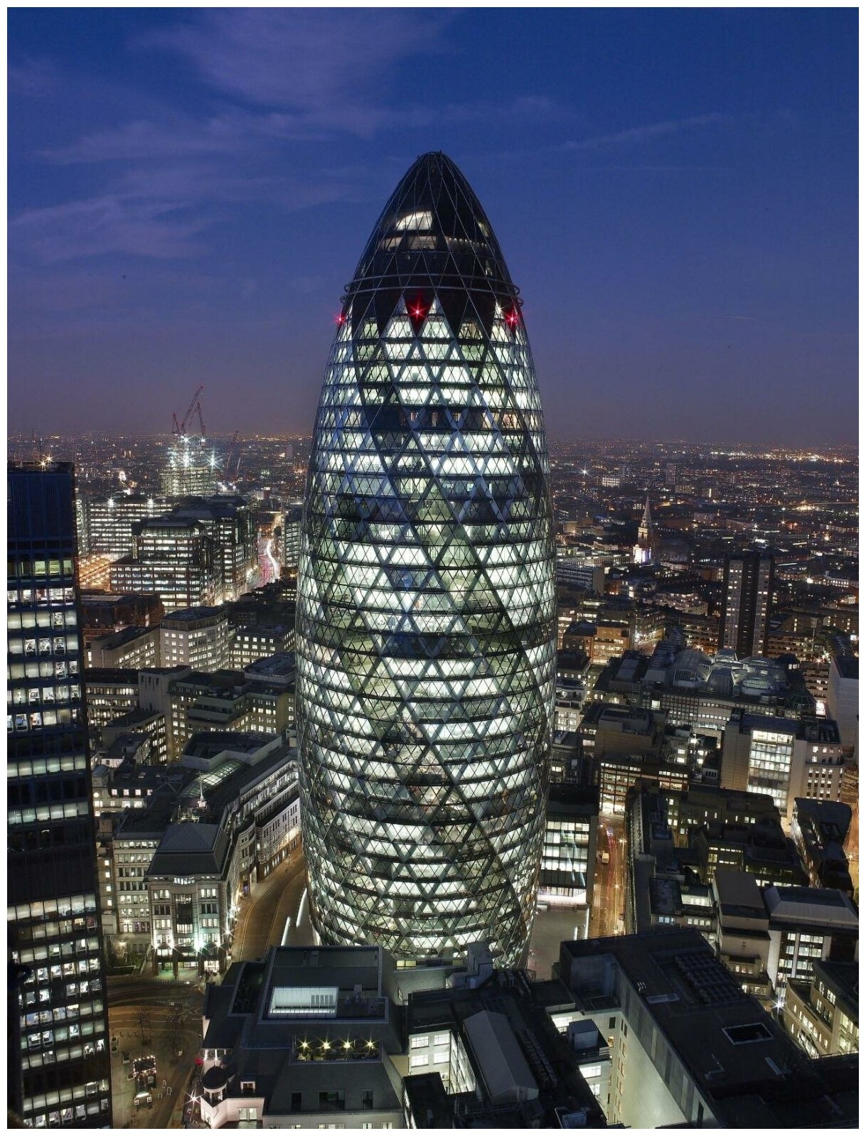 Постер / Плакат / Картина Небоскреб Мэри-Экс 60х90 см в подарочном тубусе