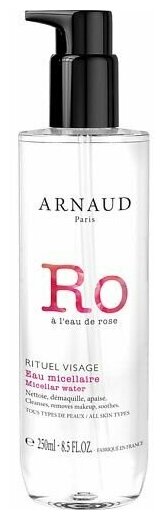 ARNAUD PARIS Вода мицеллярная очищающая для лица с розовой водой (RITUEL VISAGE cleanses, removes makeup, soothes) 250 мл