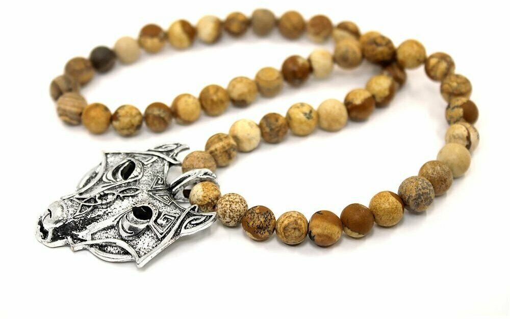 Бусы Handinsilver ( Посеребриручку ), яшма