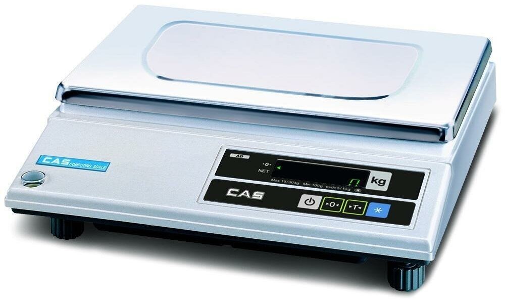 Весы порционные электронные CAS AD-2,5, до 2.5 кг, RS-232С, 350х325х105 мм