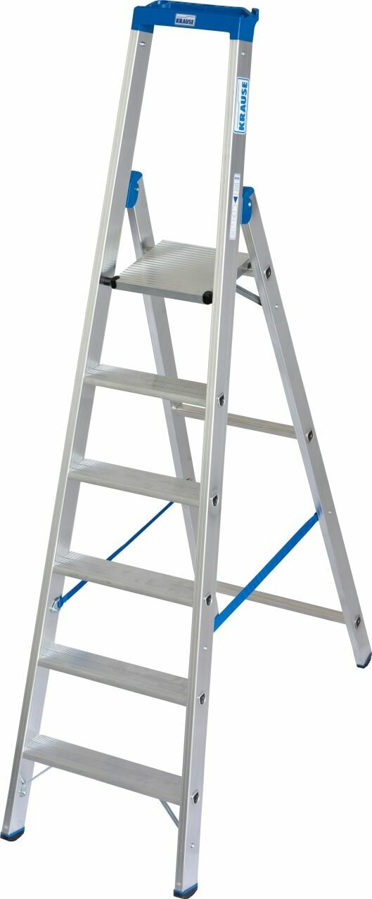 Профессиональная Стремянка Krause Stabilo-6 Ступеней Алюминиевая 124531 Рабочая Высота: 3.4 М, Нагрузка 150 Кг.