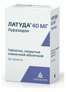 Латуда таблетки п/о плен. 40мг 28шт