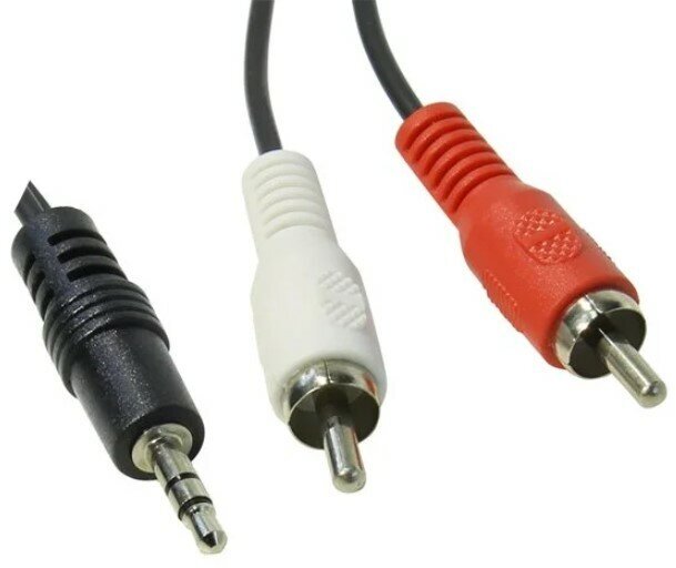 Кабель Telecom 3.5 Jack - 2хRCA (TAV7183), черный, 5 м