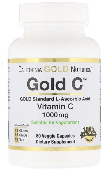 Vitamin C Gold C 1000 мг 60 капсул (California Gold Nutrition)
