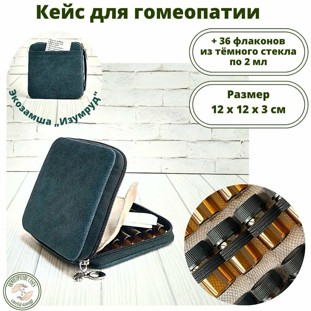 Аптечка, пенал, кейс для хранения и транспортировки гомеопатических препаратов на 36 флаконов