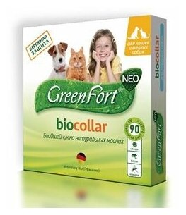 Грин Форт NEO БиоОшейник от эктопаразитов для кошек и собак мелких пород