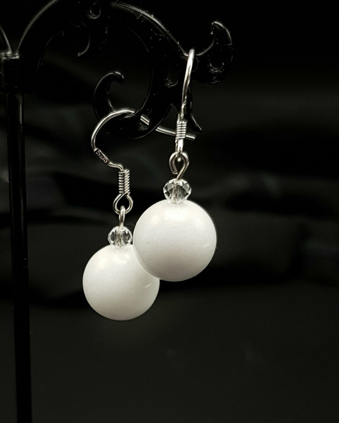 Серьги, агат