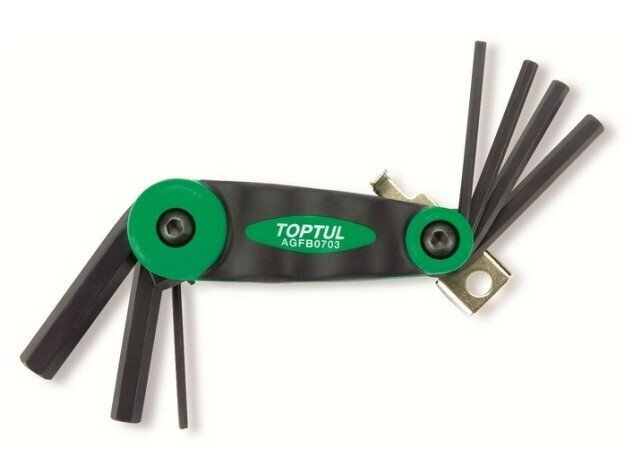 Набор ключей шестигранных 2,5-10 мм 7 предметов длинных TOPTUL (AGFB0703)