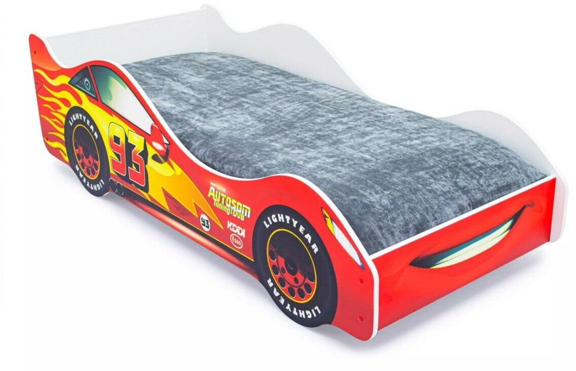 Детская кровать-машина «Тачка красная» с подъемным механизмом