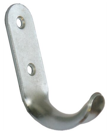Крючок 1-рожковый стальной оцинкованный, крепежный элемент для строительных и бытовых работ