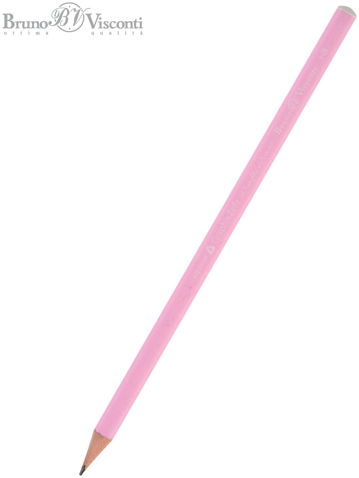 Карандаш BrunoVisconti, чернографитовый, НВ , GraphixZefir «нежно - розовый», Арт. 21-0045/01