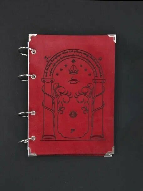 Блокнот на механизме перекидной из натуральной кожи ручной работы Lord of the Rings Врата Мории