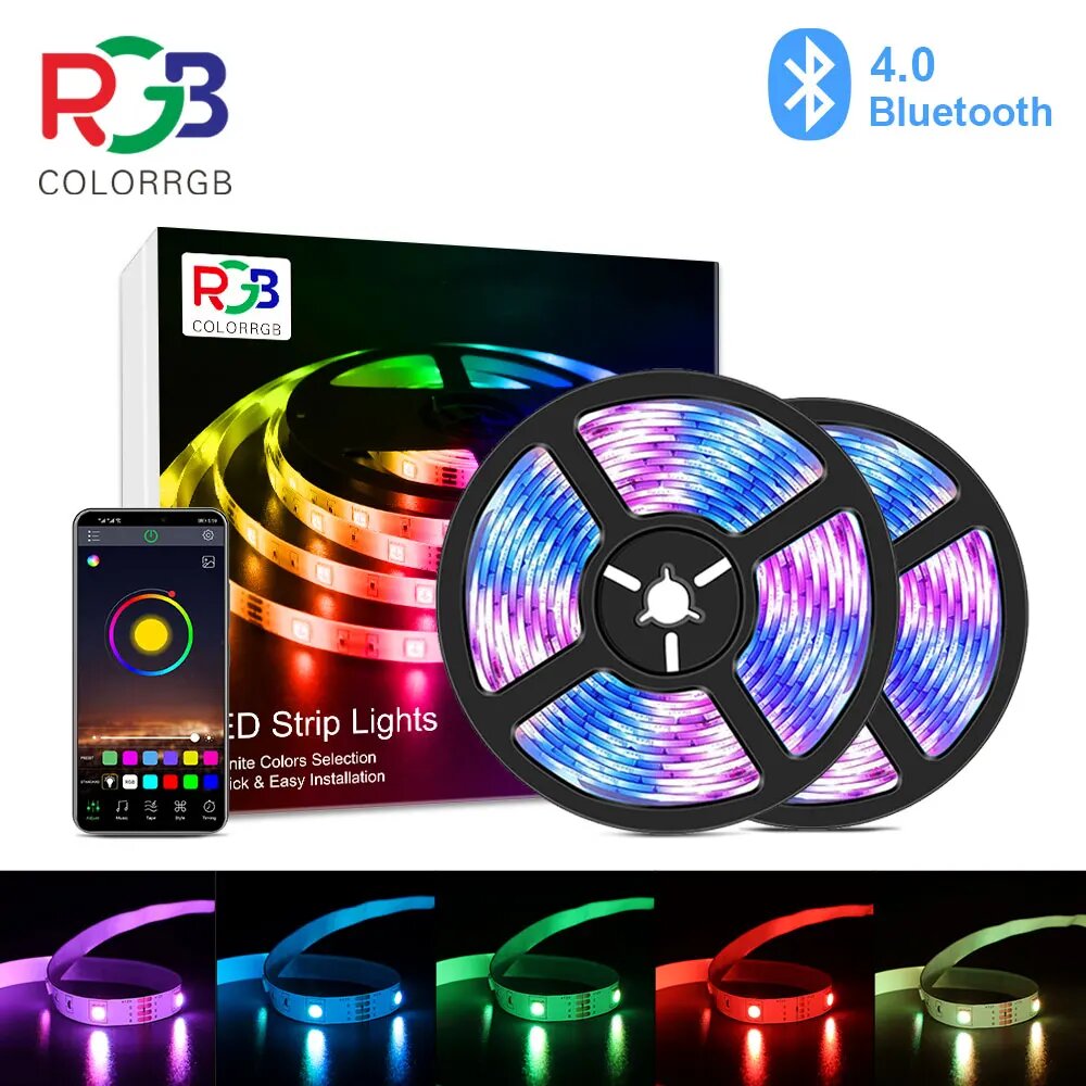 Aiopp светодиодная лента RGB 5м 5m 90leds 5050 12v