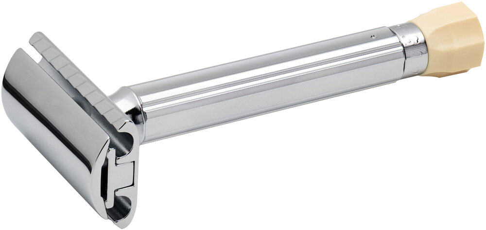 Станок Т- образный для бритья MERKUR хромированный, длинная ручка, регулировка угла наклона лезвия, шт