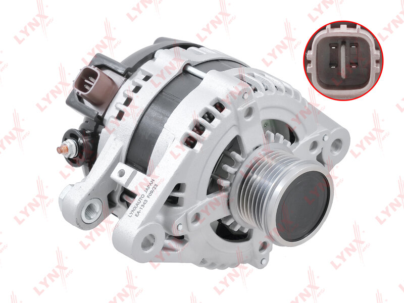 Генератор LYNXauto EA-1343. Для LEXUS Лексус RX 350(AL10) 09-15/TOYOTA Тойота Camry(Камри)(V50) 3.5i 11-14/Camry(Камри)(V55) 3.5i 14-19/Highlander(Хай
