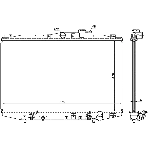 STELLOX 10-26086-SX (1026086_SX / 19010-PFV-902 / 19010PAAA01) радиатор системы охлаждения акпп\ Honda (Хонда) Accord