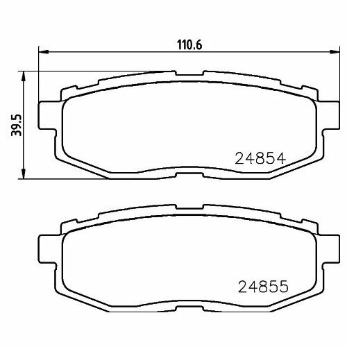Колодки тормозные дисковые комплект Toyota Subaru, MINTEX MDB3006 (1 шт.)