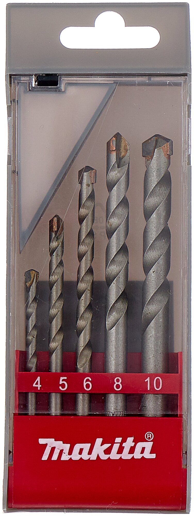 Набор сверл по бетону 5 шт. (4х70, 5х85, 6х100, 8х110 и 10х110) Makita D-05175