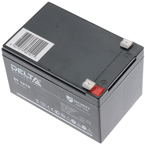 Аккумуляторная батарея DT1212 12В 12Ач срок службы 5 лет Delta