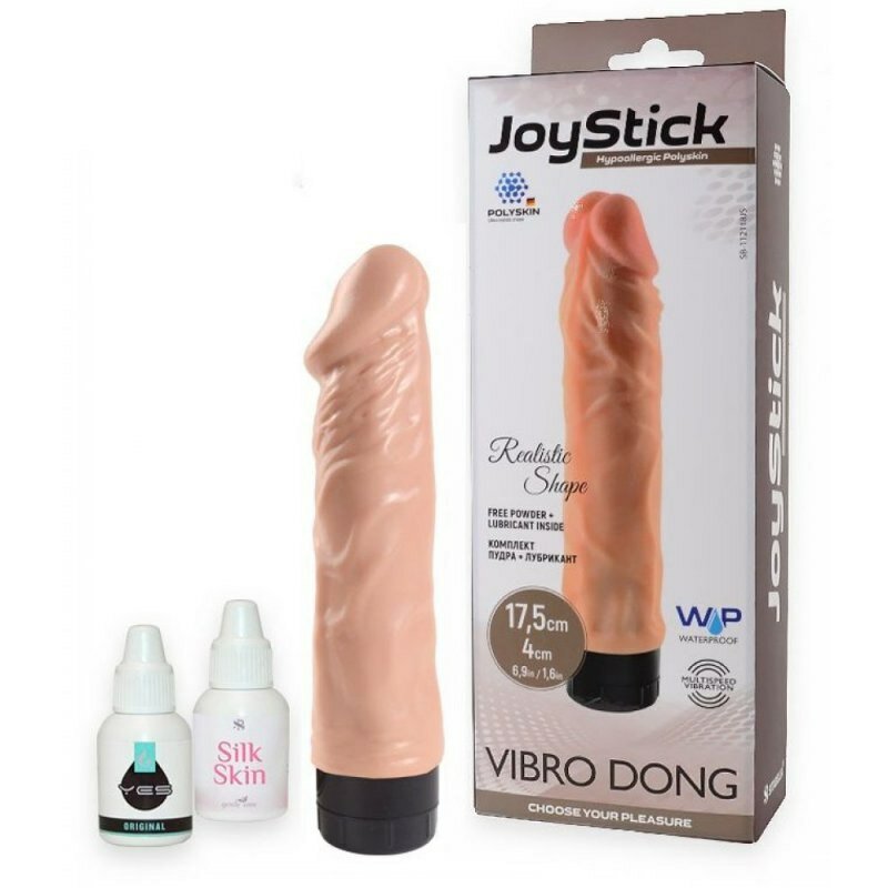 Реалистичный вибратор JoyStick 17,5 х 4 см – телесный